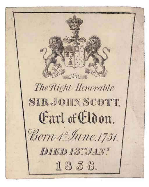 A COLLECTION OF PRINTS RELATING TO JOHN SCOTT 1ST EARL OF ELDON (1751 ...