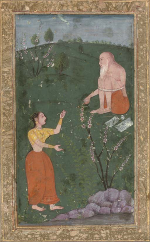 AN ILLUSTRATION FROM A RAMAYANA SERIES; THE NYMPH RAMBHA CURSED BY ...