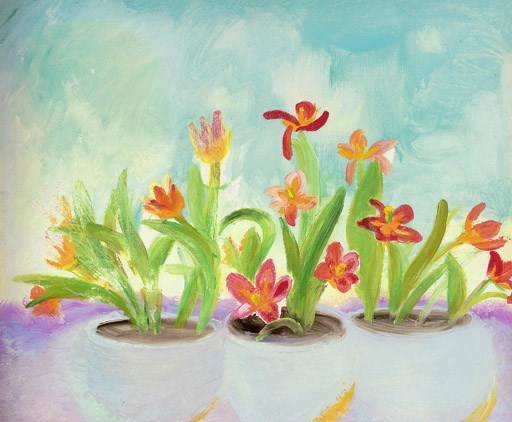 Winifred Nicholson (1883-1981) , Sky and Tulips | Christie's