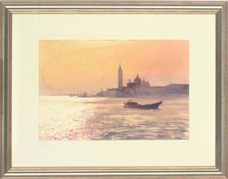 Stan Kaminski, A.R.B.S.A., W.N.A.G. (British, b.1952) , The sun setting ...