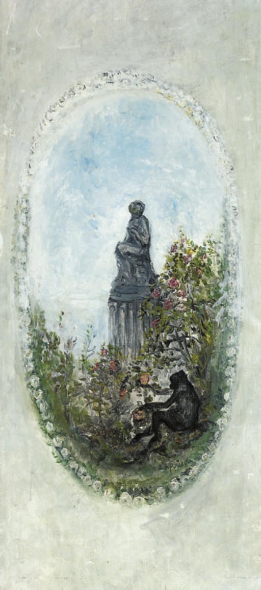 Pierre Laprade (French, 1875-1932) , A monkey picking fruit before a ...