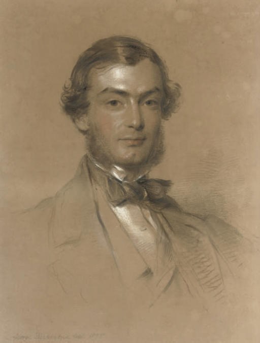 George Richmond, R.A. (1809-1896) , Portrait of a gentleman, half ...