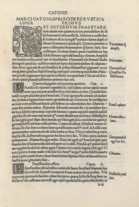 Scriptores rei rusticae. Edited by Philippus Beroaldus (1453-1505 ...