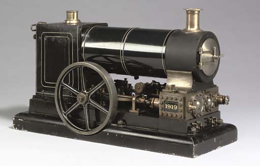 A finely engineered model twin cylinder compound undertype stationary ...