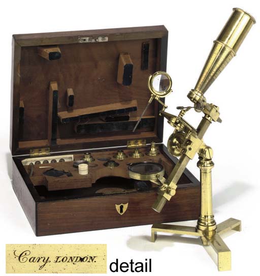 A George III English lacquered-brass Jones' Most Improved-type compound ...