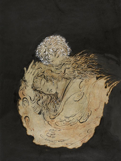 HOSSEIN BEHZAD (IRANIAN, 1894-1964) , Dreaming of the Beloved | Christie's