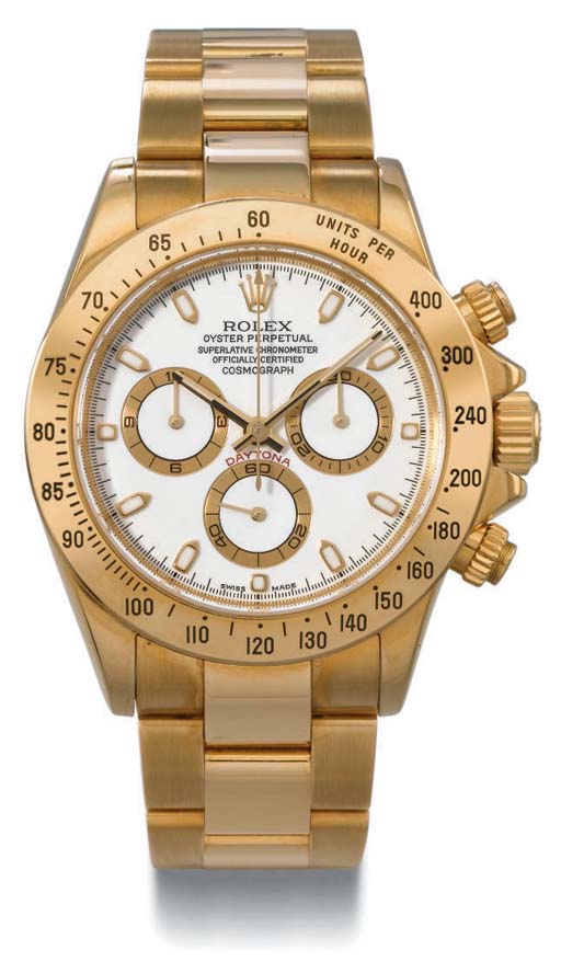 Rolex. A fine 18K gold self-winding water-resistant chronograph ...