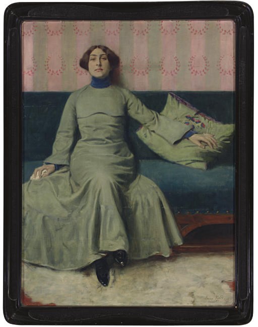 EUGEN SPIRO (1874-1972) , Portrait der Schwester des Künstlers ...