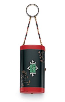 AN ART DECO ENAMEL AND JADE VANITY CASE | Christie's