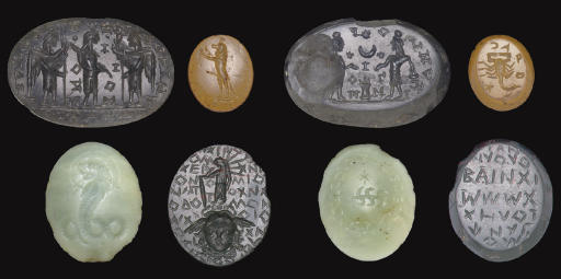 FOUR ROMAN "MAGIC" GEMS , CIRCA 3RD-4TH CENTURY A.D. | Christie's