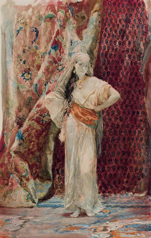 HENRI REGNAULT (PARIS 1843 - 1871 BUZENVAL) , Intérieur de harem ...
