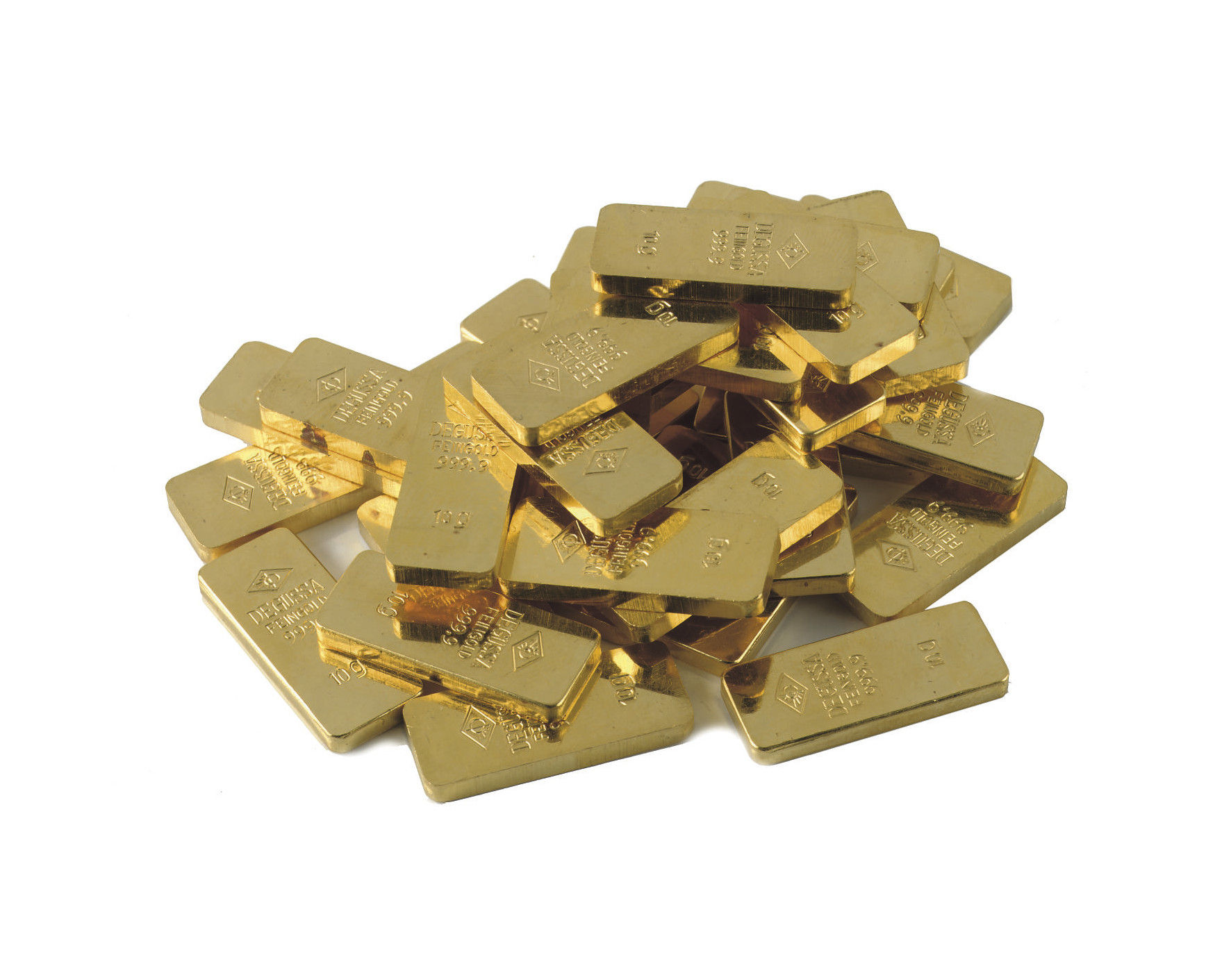 A COLLECTION OF GOLD BARS