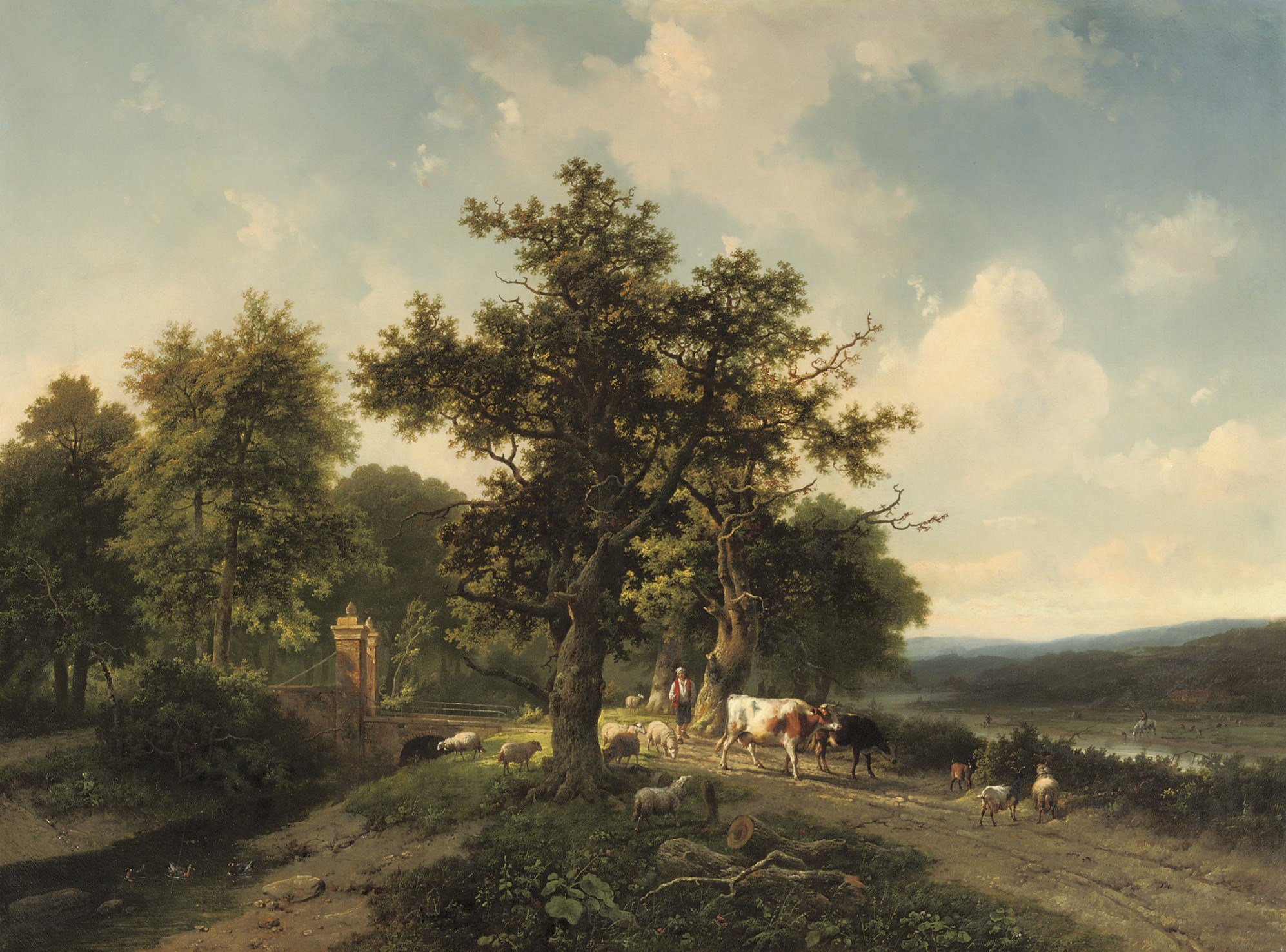 Marinus Adrianus Koekkoek (Dutch, 1807-1870) and Eugène Verboeckhoven ...