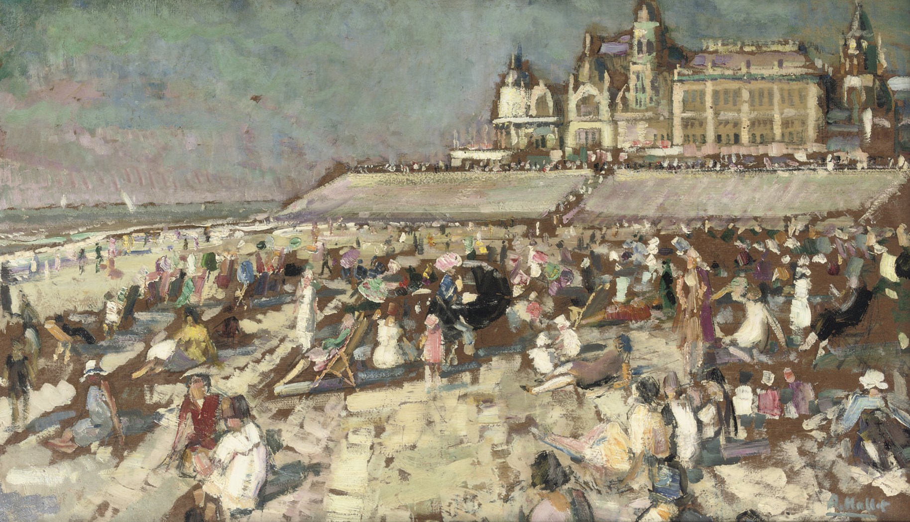 André Hallet (BELGIAN, 1890-1959) , Un dimanche à Ostende | Christie's
