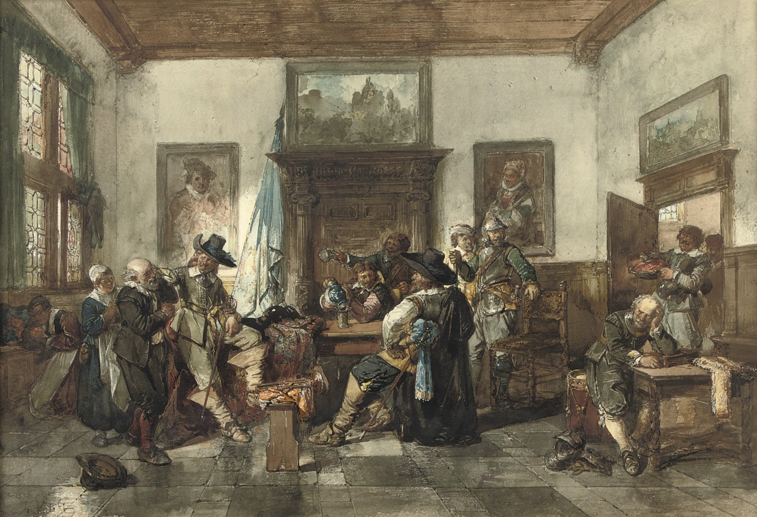 Herman Frederik Carel ten Kate (Dutch, 1822-1891) , Sacking the Staadt ...