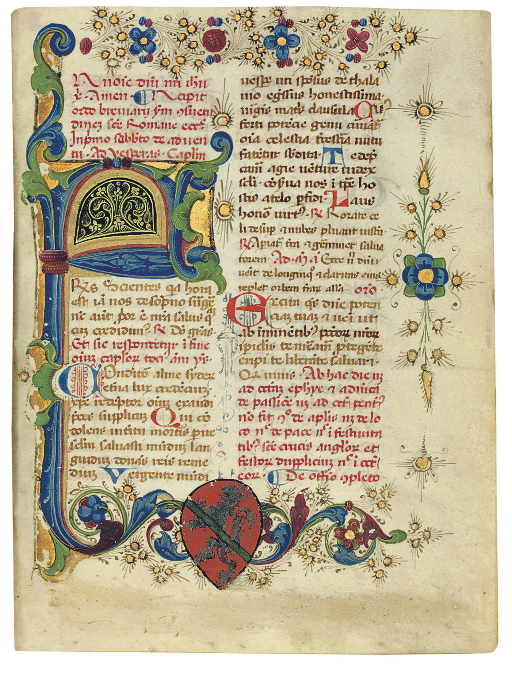 BREVIARY, use of Rome, in Latin,ILLUMINATED MANUSCRIPT ON VELLUM ...