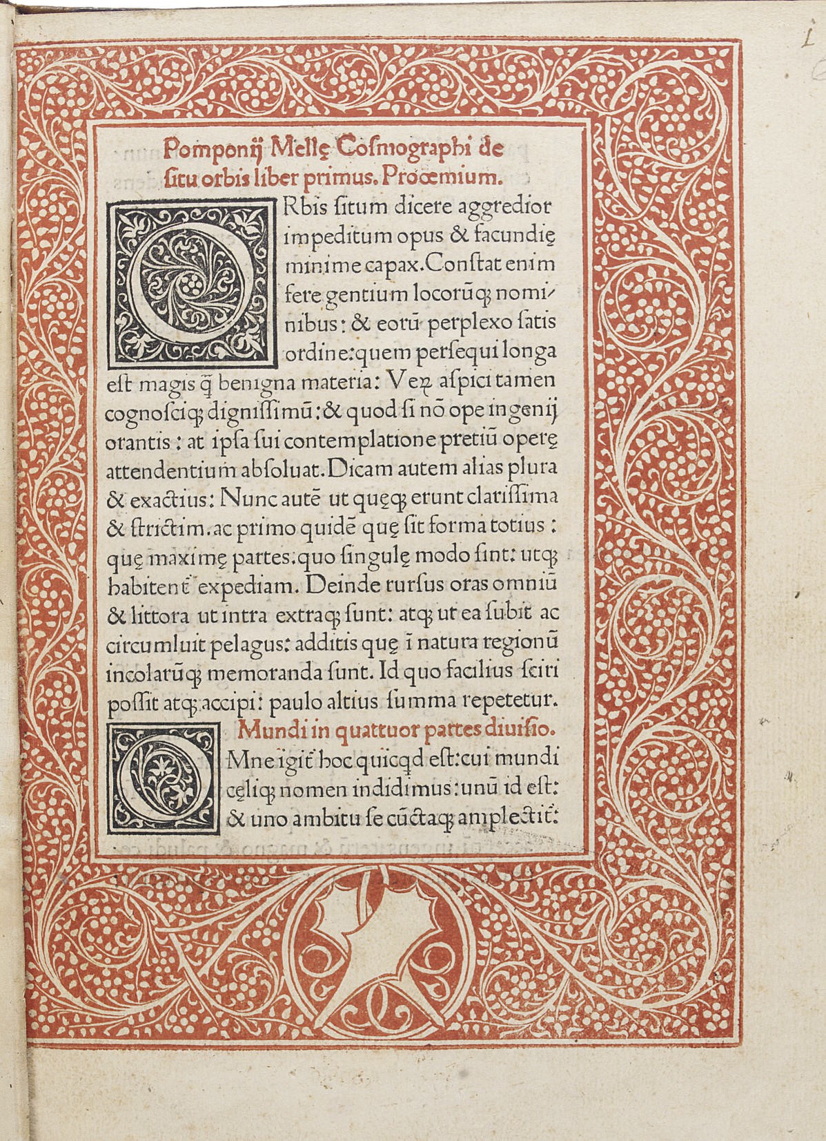 MELA, Pomponius (fl. 43-50). Cosmographia, sive De situ orbis. Venice ...