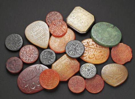 TWENTY INSCRIBED HARDSTONE SEALS AND TALISMANS , TIMURID AND SAFAVID ...