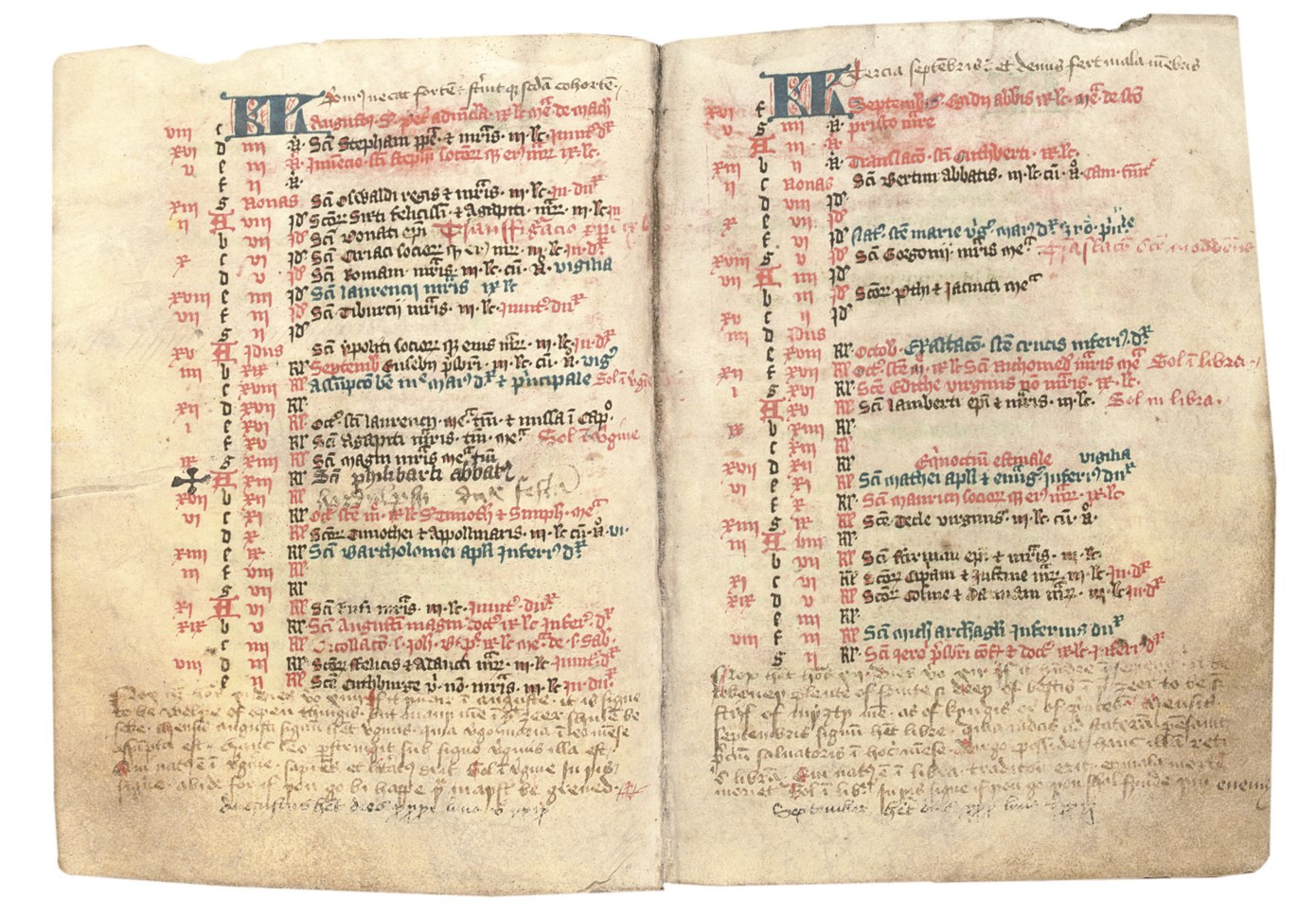 BREVIARY, use of Sarum, in Latin, DECORATED MANUSCRIPT ON VELLUM