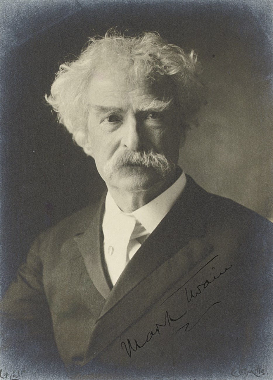 CLEMENS, Samuel L. ("Mark TWAIN", 1835-1910). Portrait photograph ...