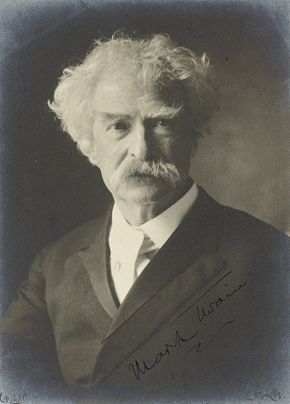 CLEMENS, Samuel L. ("Mark TWAIN", 1835-1910). Portrait photograph ...