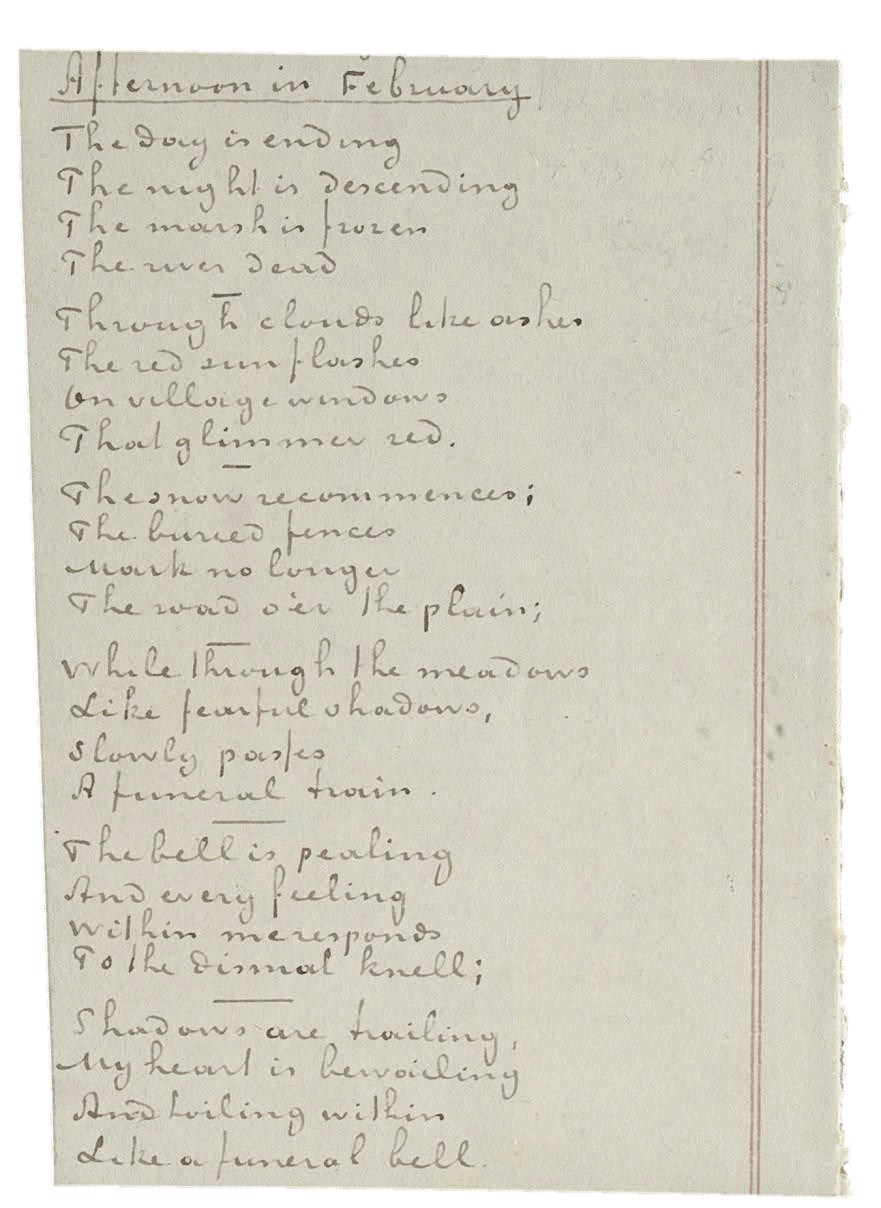 VAN GOGH, Vincent (1853-1890). Autograph manuscript in English and ...