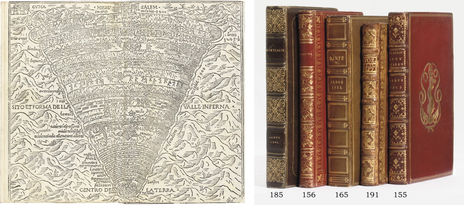 DANTE ALIGHIERI (1265-1321). [Divina Commedia:] Dante col sito, et ...