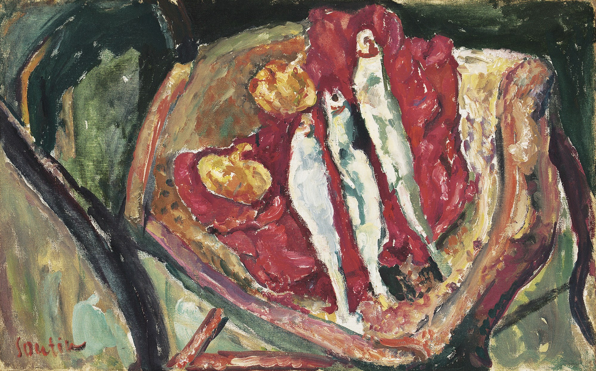 Chaïm Soutine (1893-1943) , Nature morte aux harengs et aux oignons ...