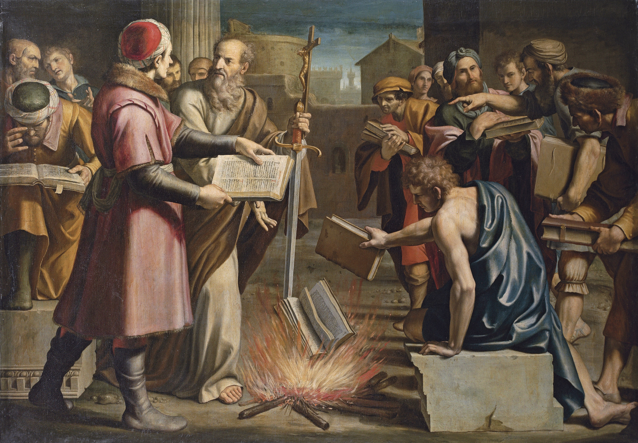 Lucio Massari (Bologna 1569-1633) , Saint Paul and the burning of pagan ...