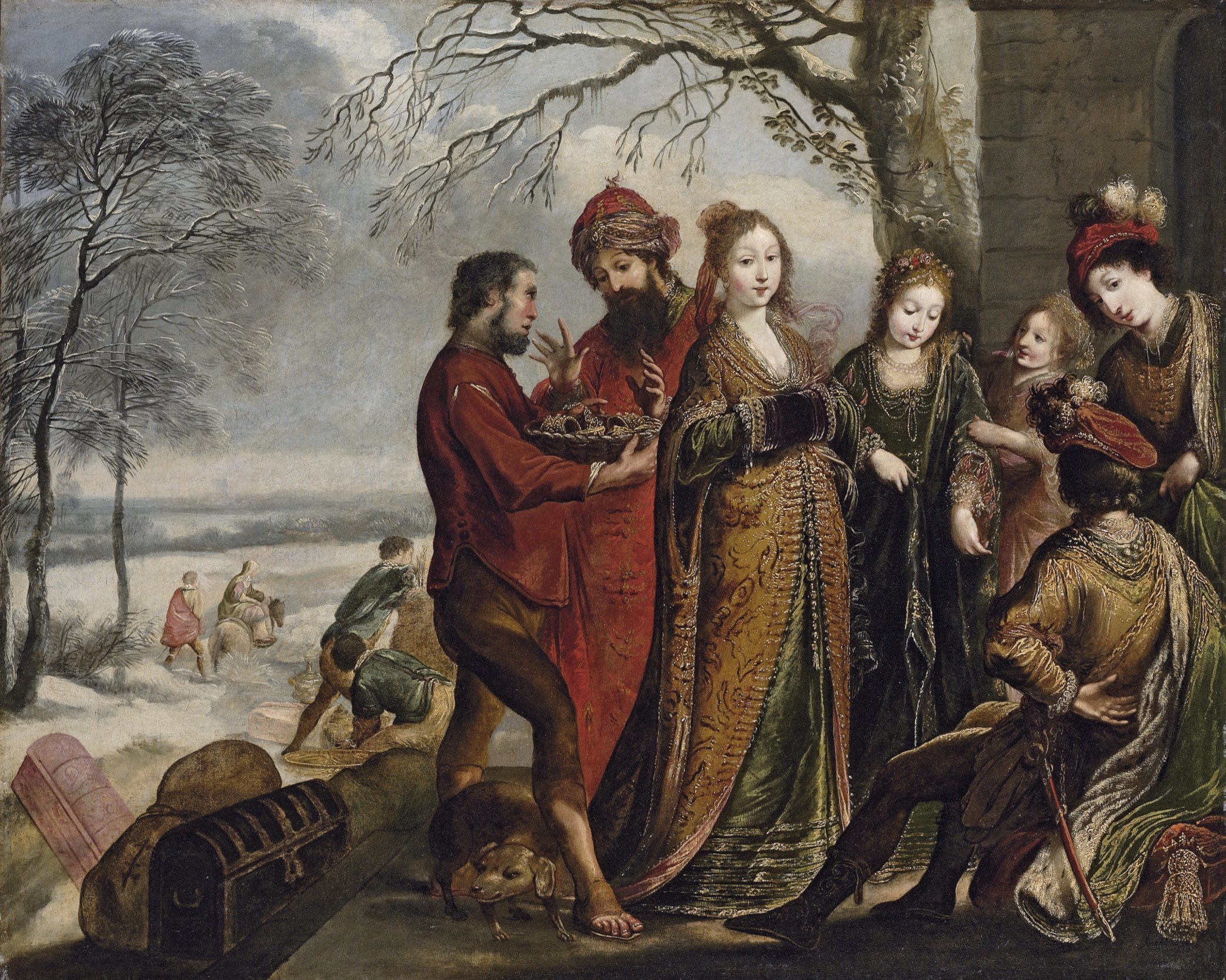 Claude Vignon (Tours 1593-1670 Paris) , Solomon and the Queen of Sheba ...