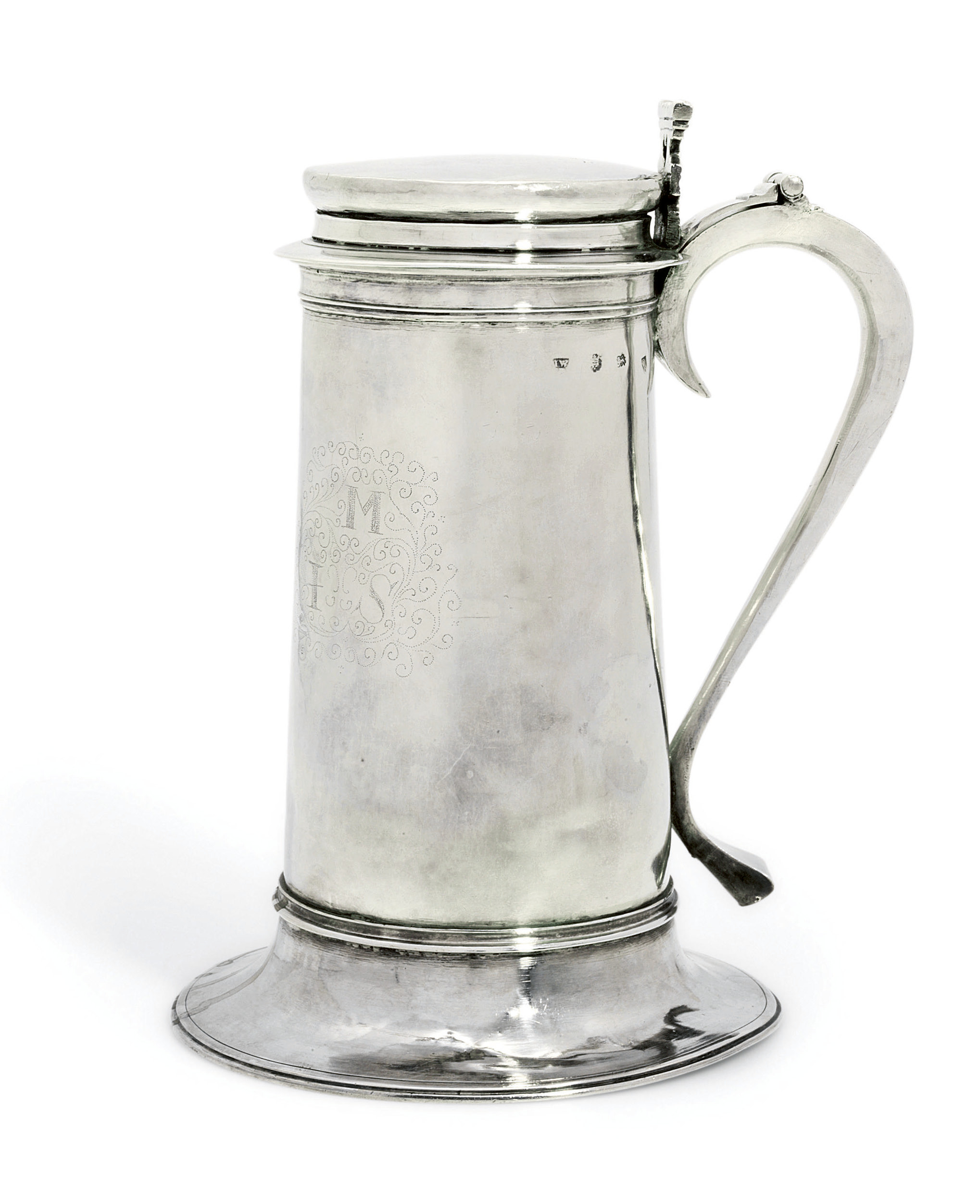 A COMMONWEALTH SILVER FLAGON