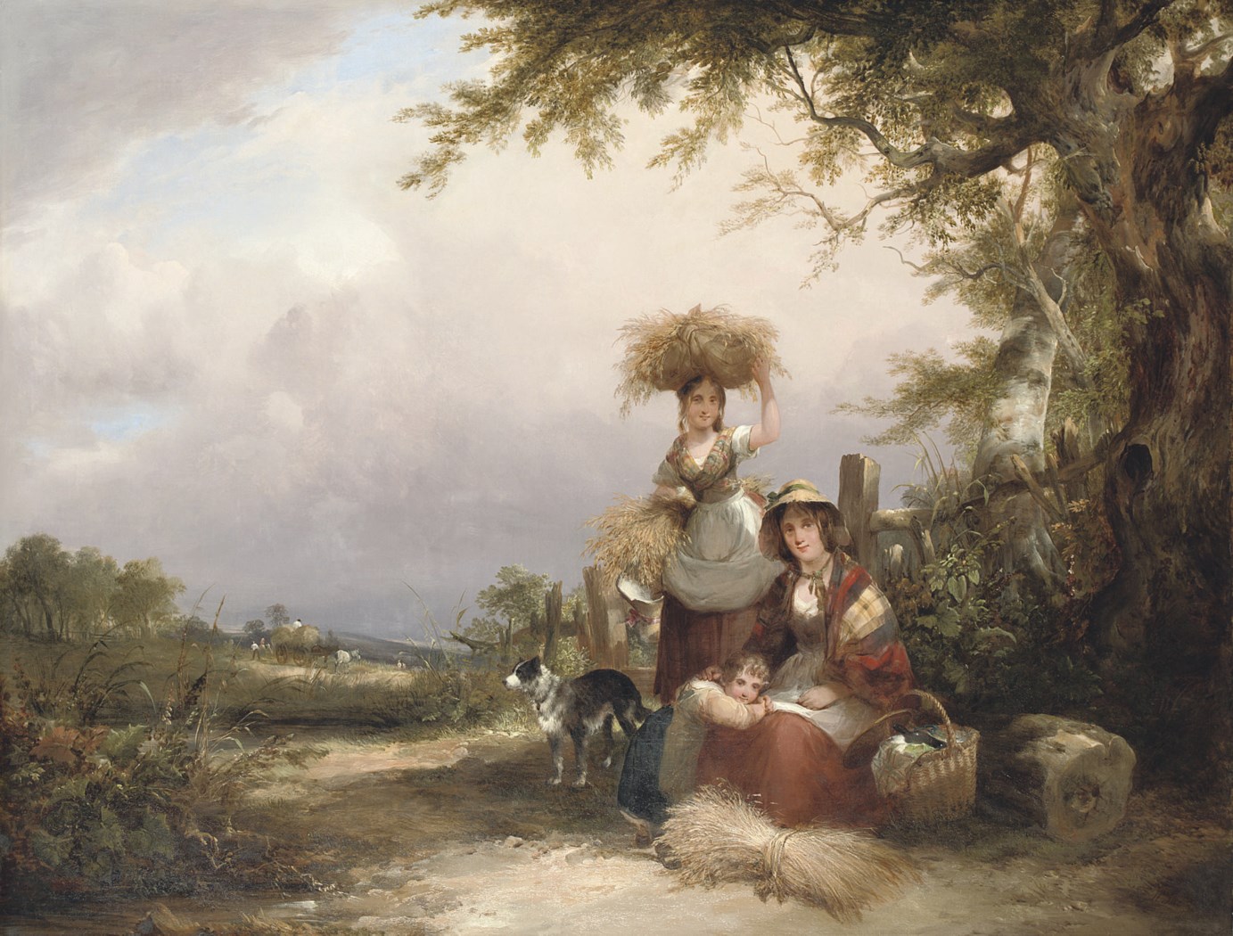 William Shayer (1787-1879) , The gleaners, Shirley, Hampshire | Christie's