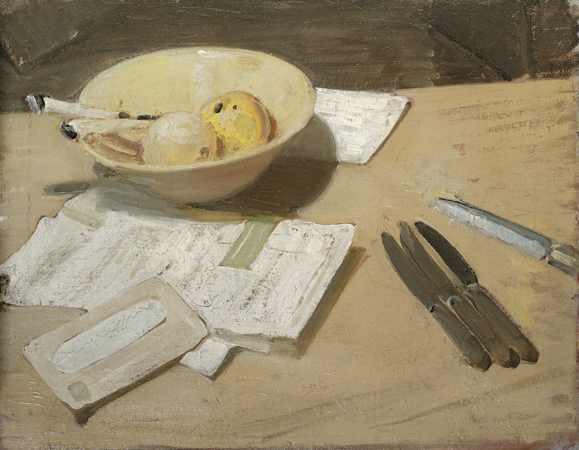 Sir William Nicholson (1872-1949) , Still Life, Apples and Knives ...