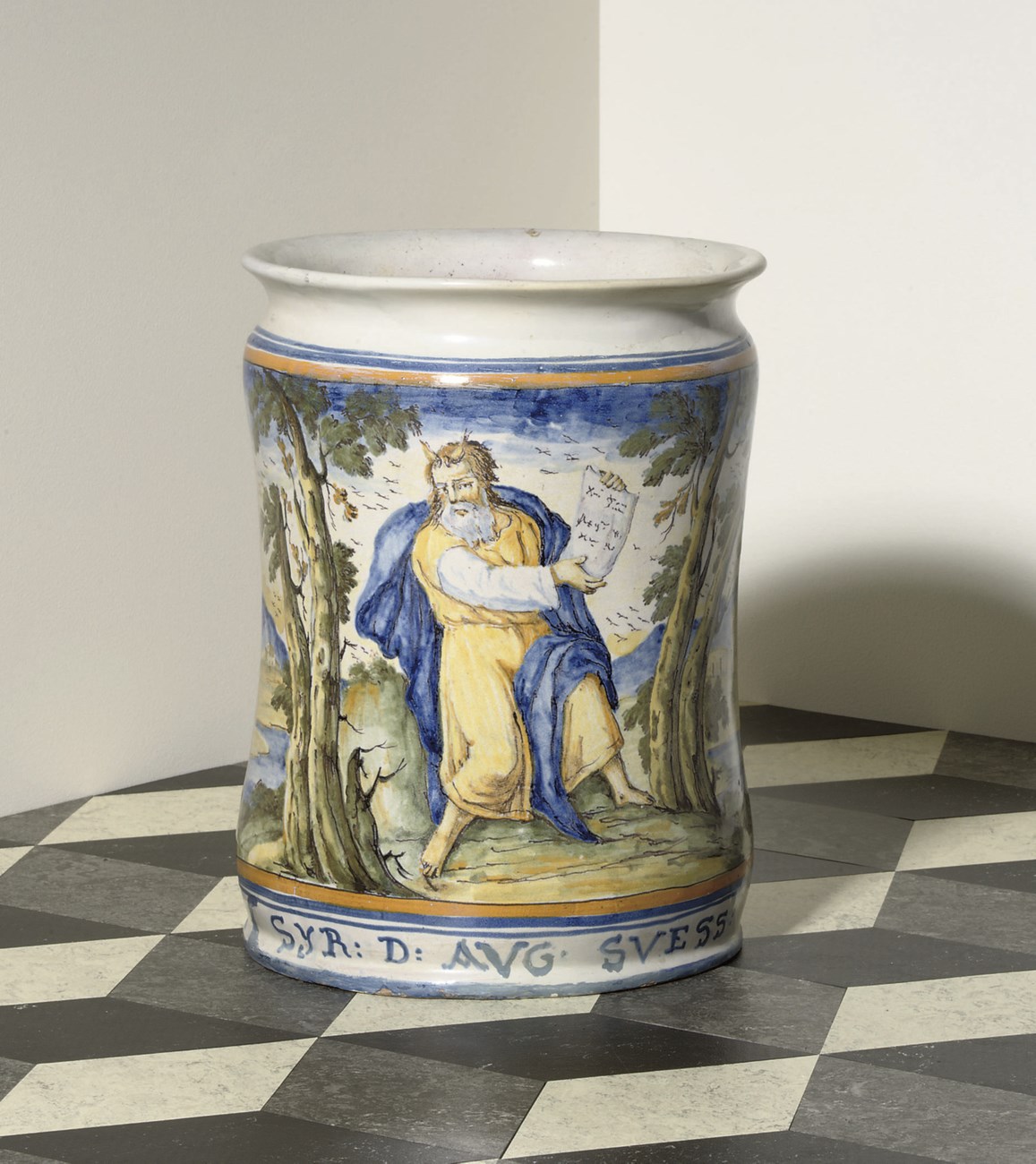 A SOUTH ITALIAN LARGE ALBARELLO , CIRCA 1720-50, NAPLES OR CASTELLI ...