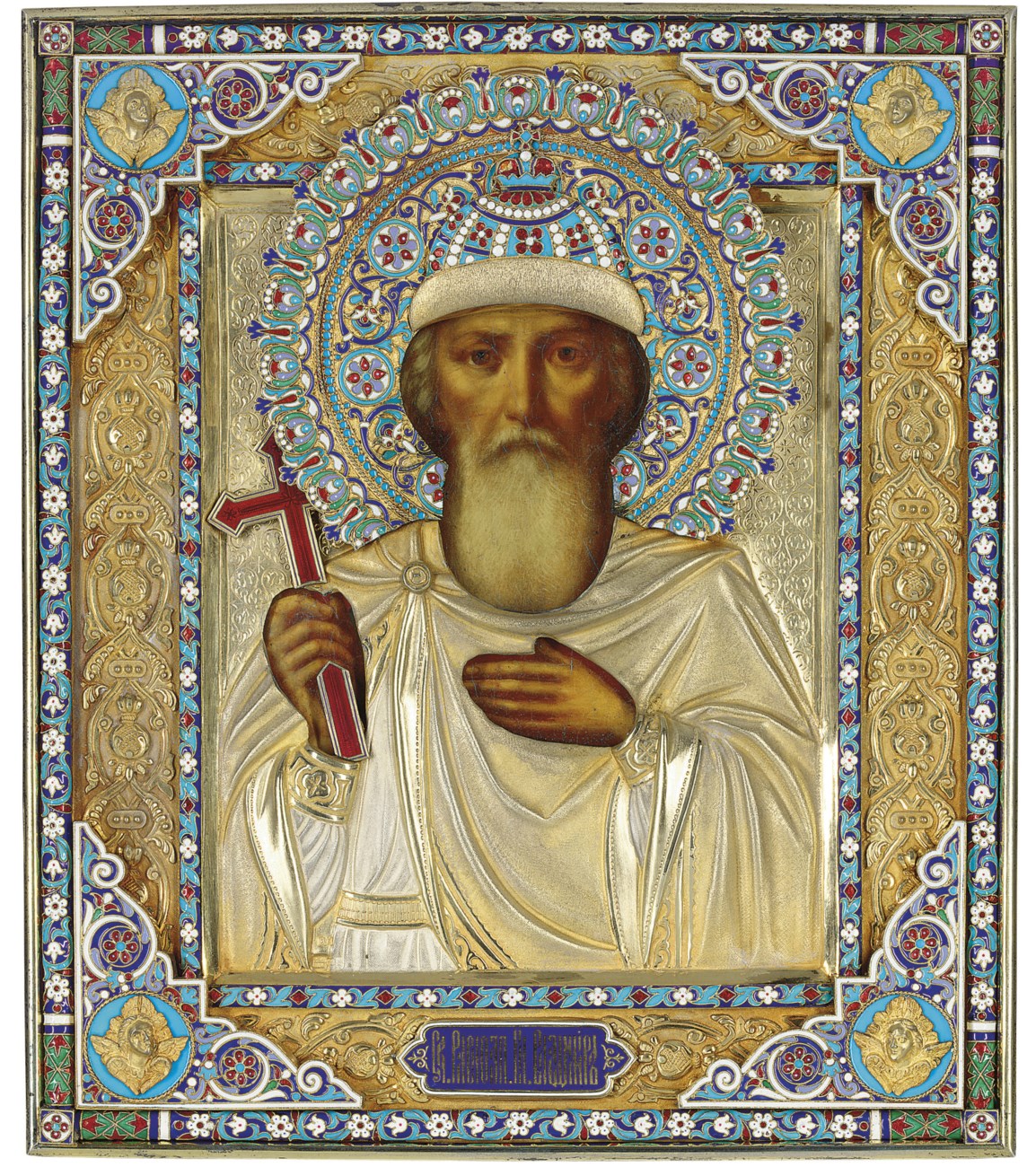 ST. VLADIMIR THE GREAT , RUSSIAN, MARK OF IVAN TARABROV TOGETHER WITH ...