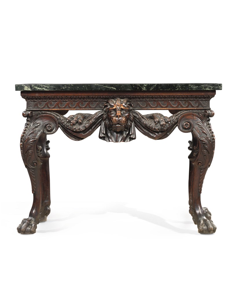A GEORGE II WALNUT SIDE TABLE
