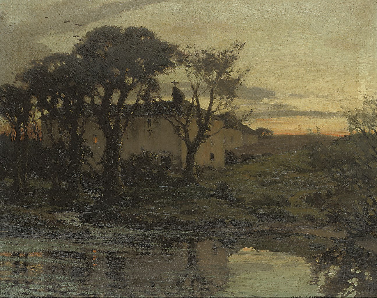 Charles Oppenheimer, R.S.A., R.S.W. (1875-1961) , The Mill Pond ...