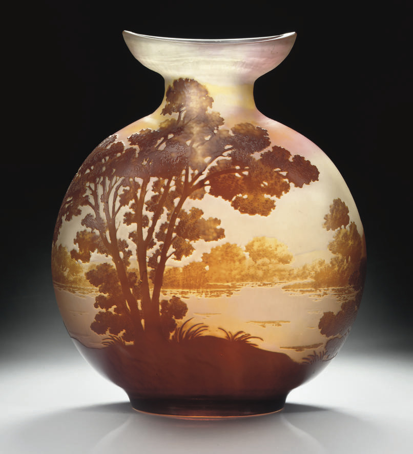 EMILE GALLÉ , A CAMEO GLASS LANDSCAPE VASE, CIRCA 1900 | Christie's