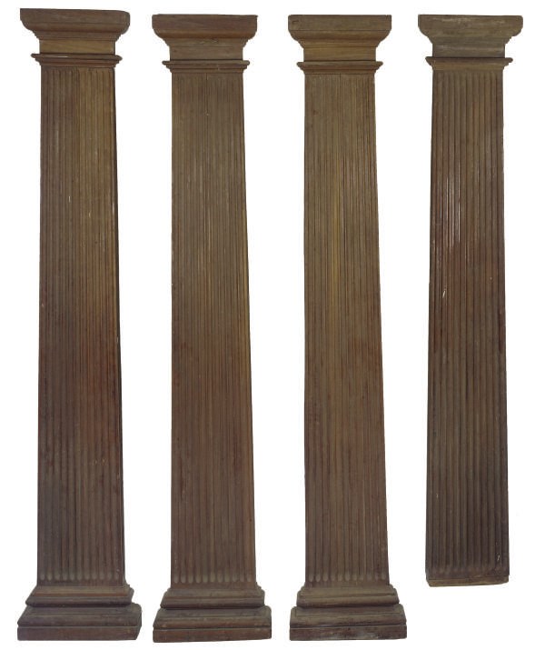A SET OF FOUR LARGE HARDWOOD PILASTERS , 19TH CENTURY | Christie's