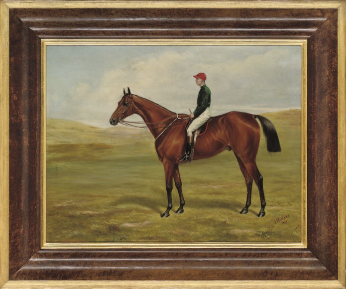 John Chester Mathews (British, fl.1884-1912) , 'Cloister' with jockey ...