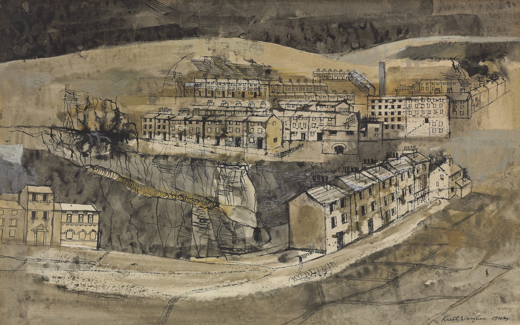 Keith Vaughan (1912-1977) , Yorkshire Industrial Landscape | Christie's