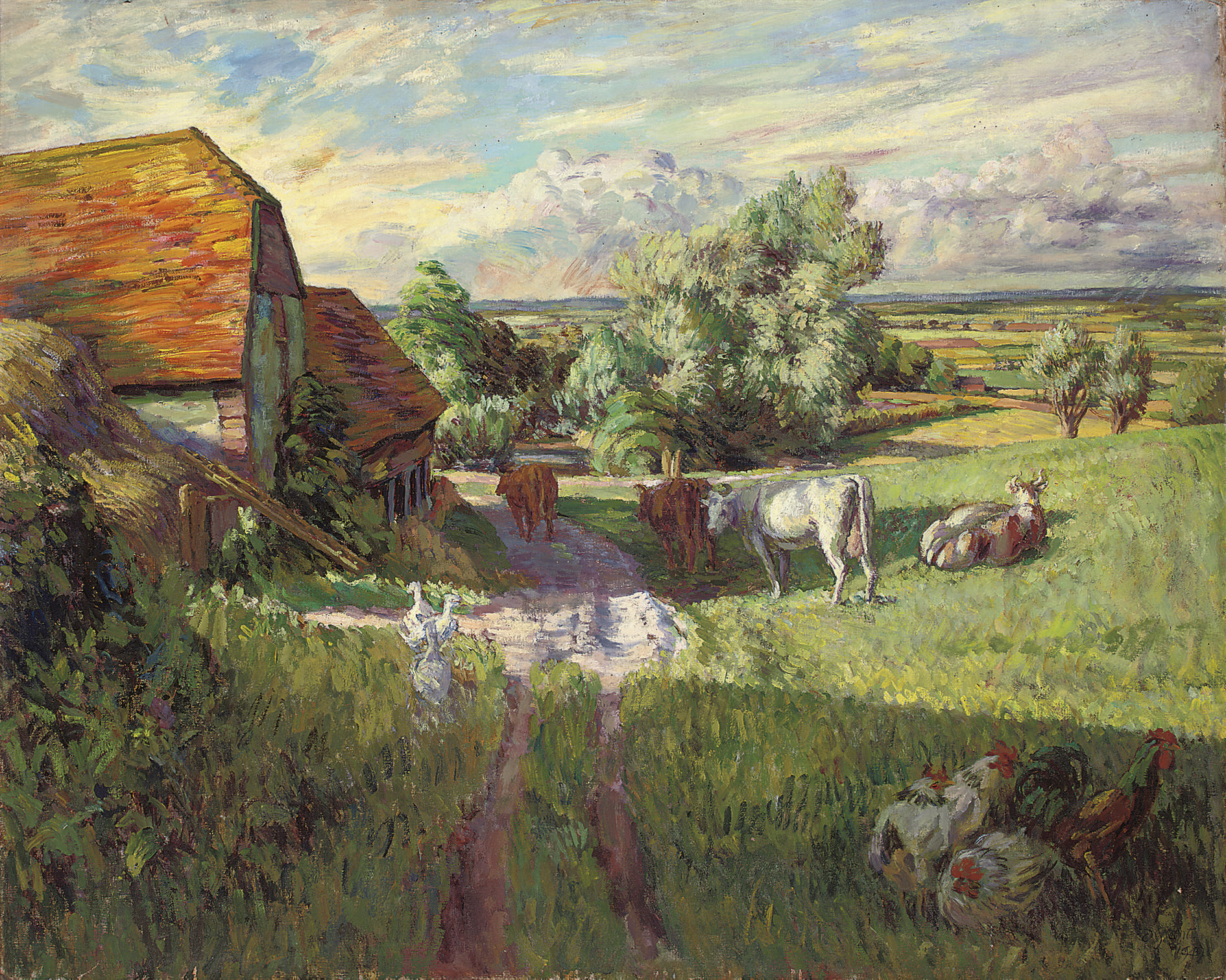Duncan Grant (1885-1978) , The Farmyard, Charleston | Christie's