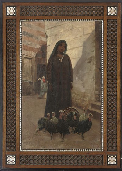 Alberto Rossi (Italian, 1858-1936) , An Eastern beauty in the souk ...