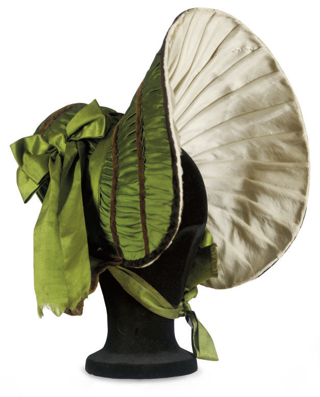 Bonnet, ca. 1835; Christie's | Victorian hats, Silk bonnet, Hats vintage