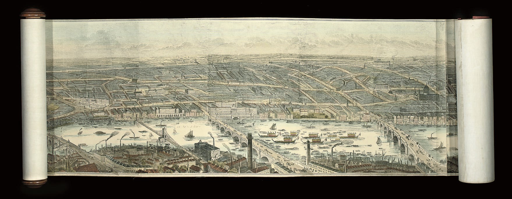 Panorama of London and the River Thames. [London:] The Illustrated ...