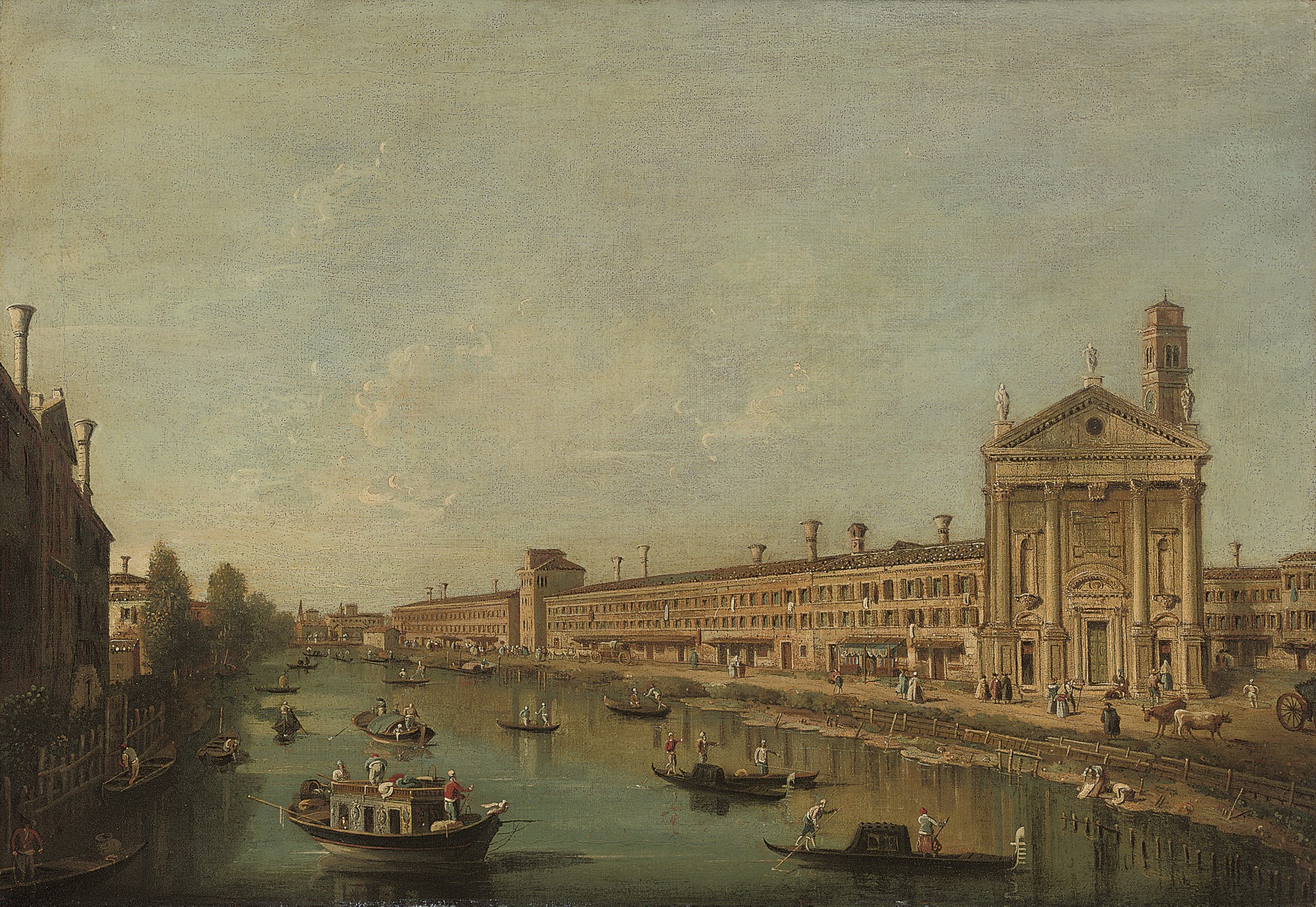 Francesco Tironi (c. 1745-1797 Venice) , A view of the Dolo on the ...
