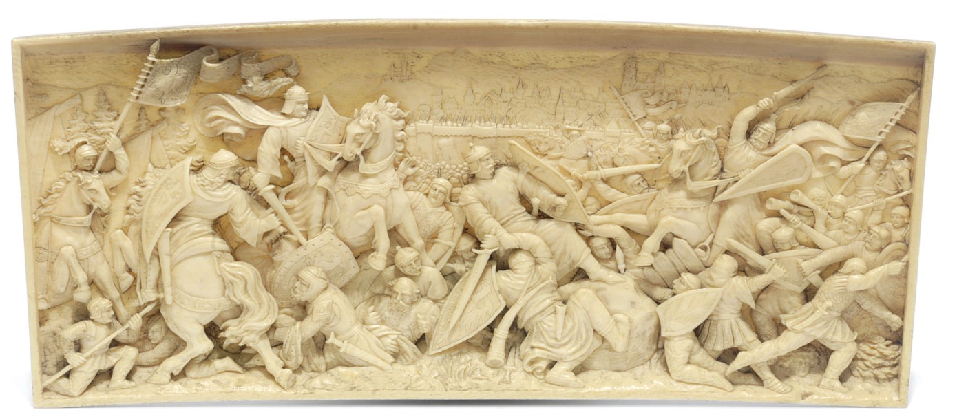 A relief carved ivory panel , SECOND HALF 19TH CENTURY | Christie's