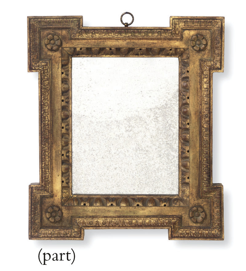 A REGENCY GILTWOOD 'KIT-KAT' PICTURE FRAME MIRROR