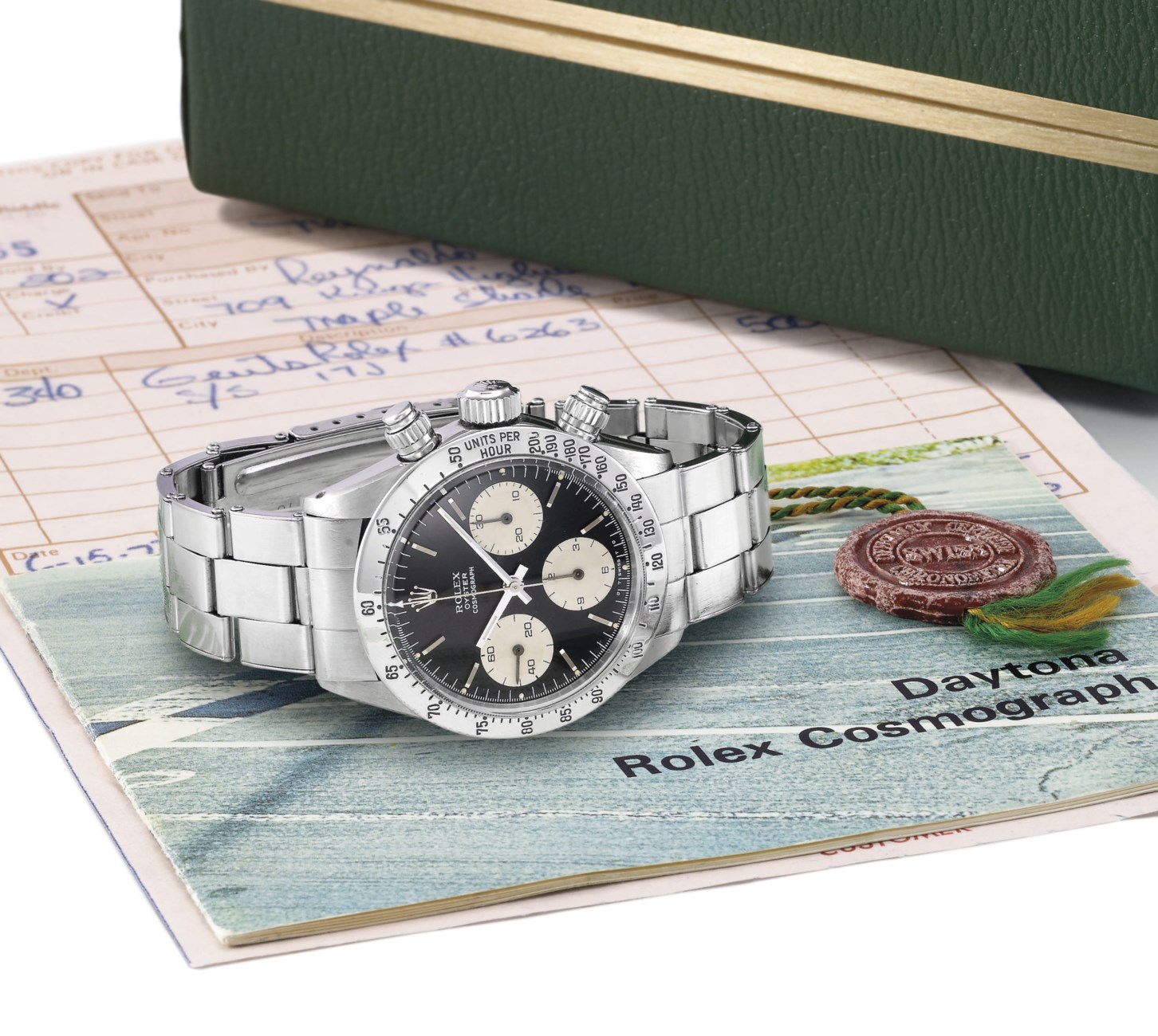 Rolex. A stainless steel water-resistant chronograph wristwatch with ...