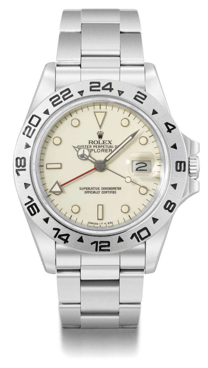 Rolex. A rare stainless steel automatic wristwatch with sweep centre ...